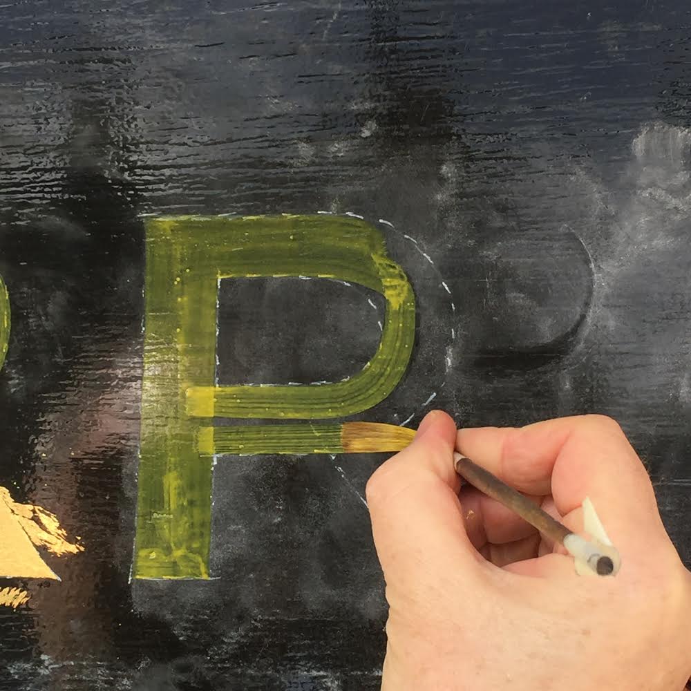 Le Labo Sign Gilding moments NGS London - NGS Sign lettering & writing.