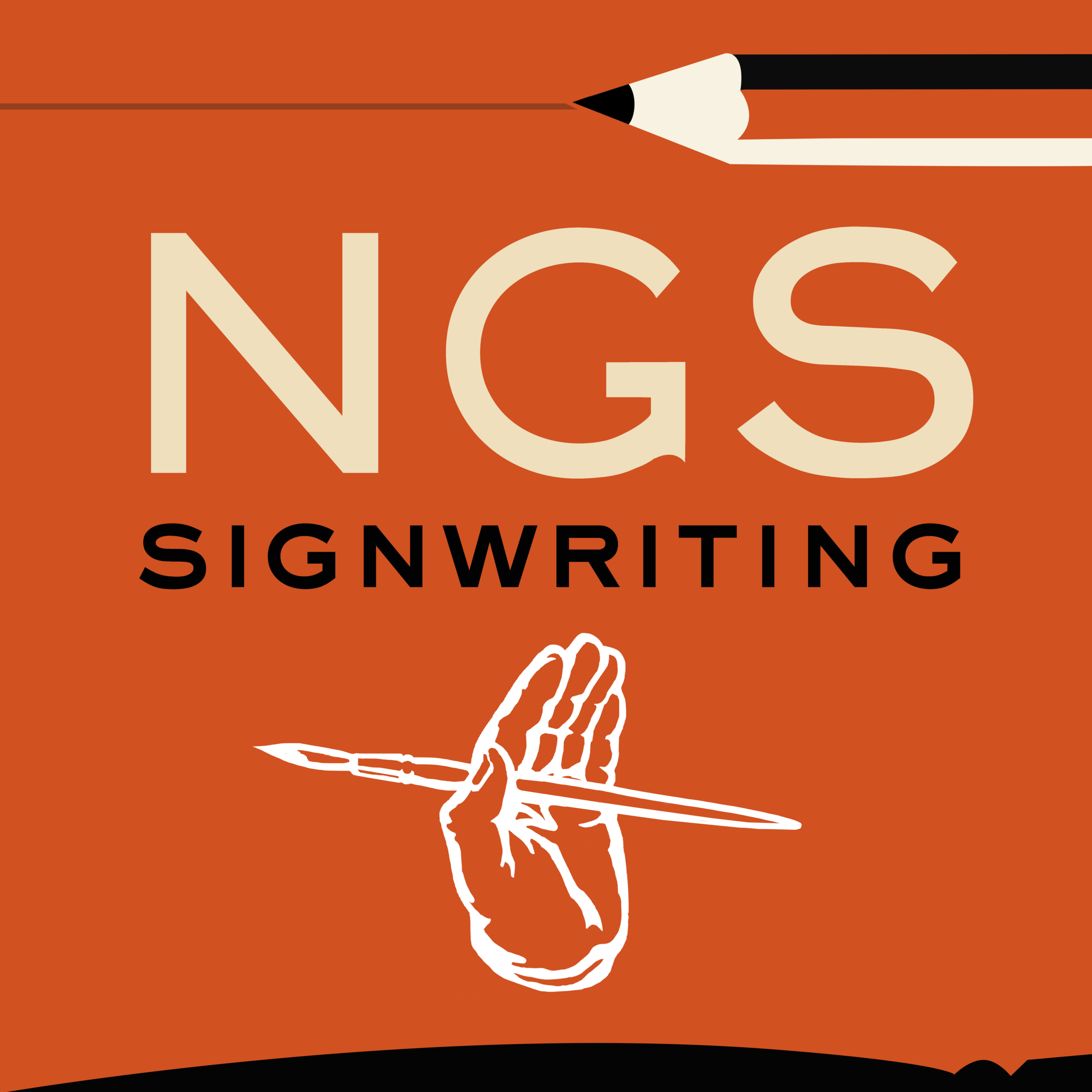 All our Logos: NGS Marks - NGS Sign lettering & writing.