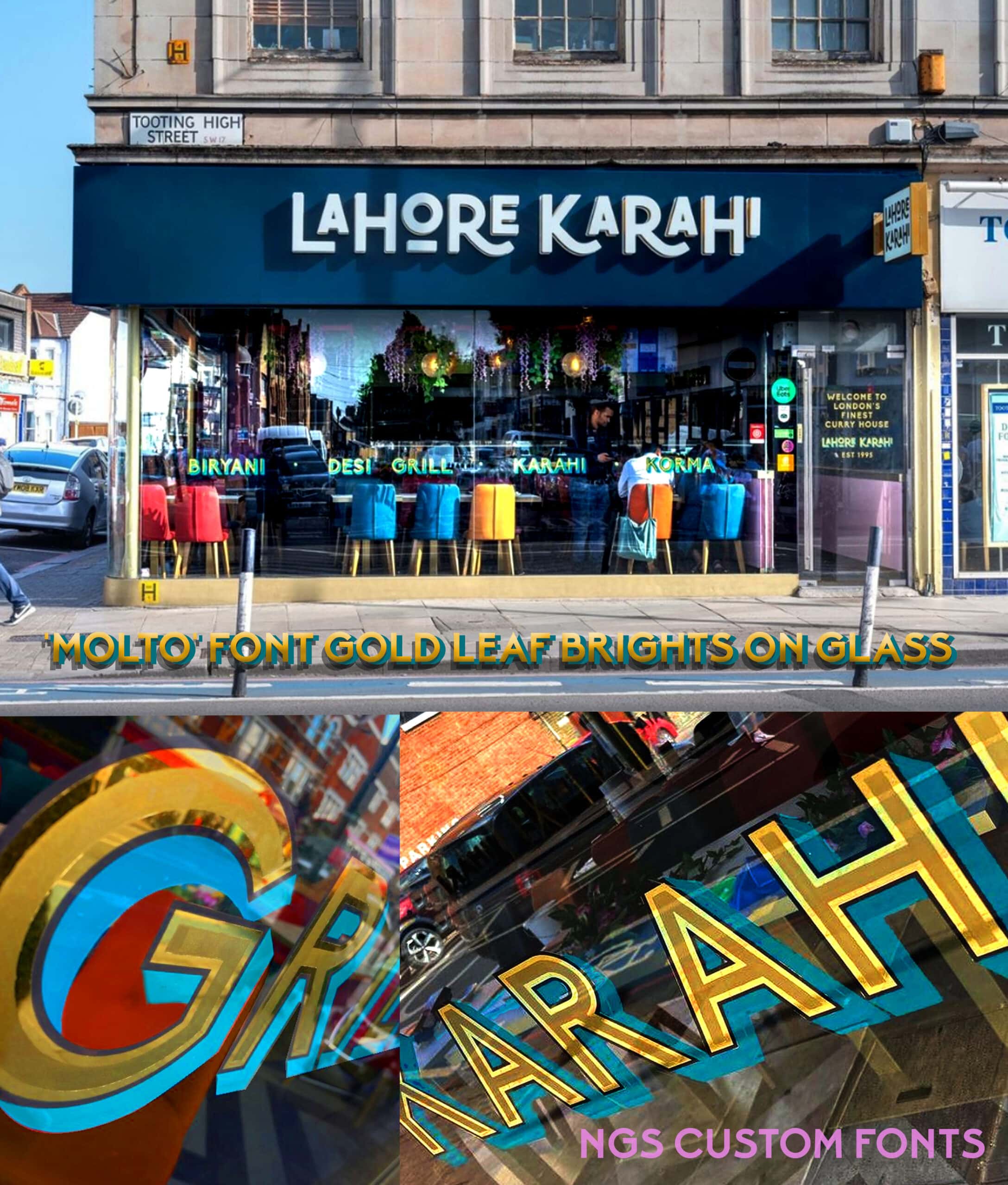 Modern Traditional sign writer. House numbers glass gilded. Sign ...